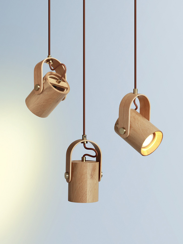 Solid Wood Adjustable Pendant Lamp - Wood friends lighting - specialize ...